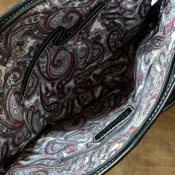 Silverake | Bags | Silverake Embossed Satchel With Crystal Cross Emblem ...